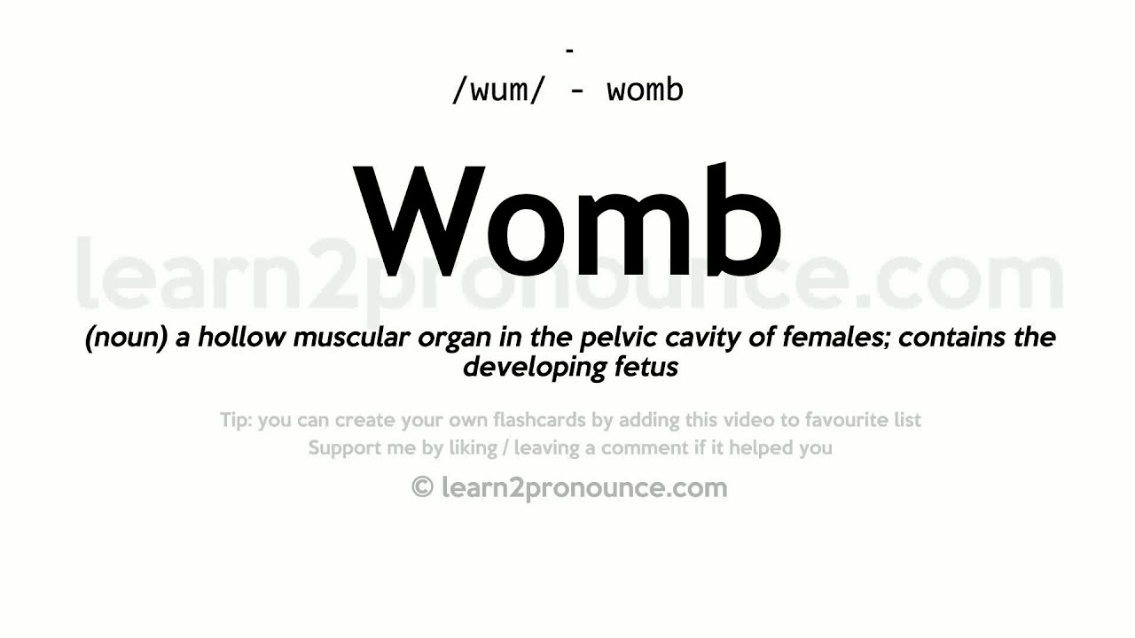 Womb pronunciation and definition - YouTube