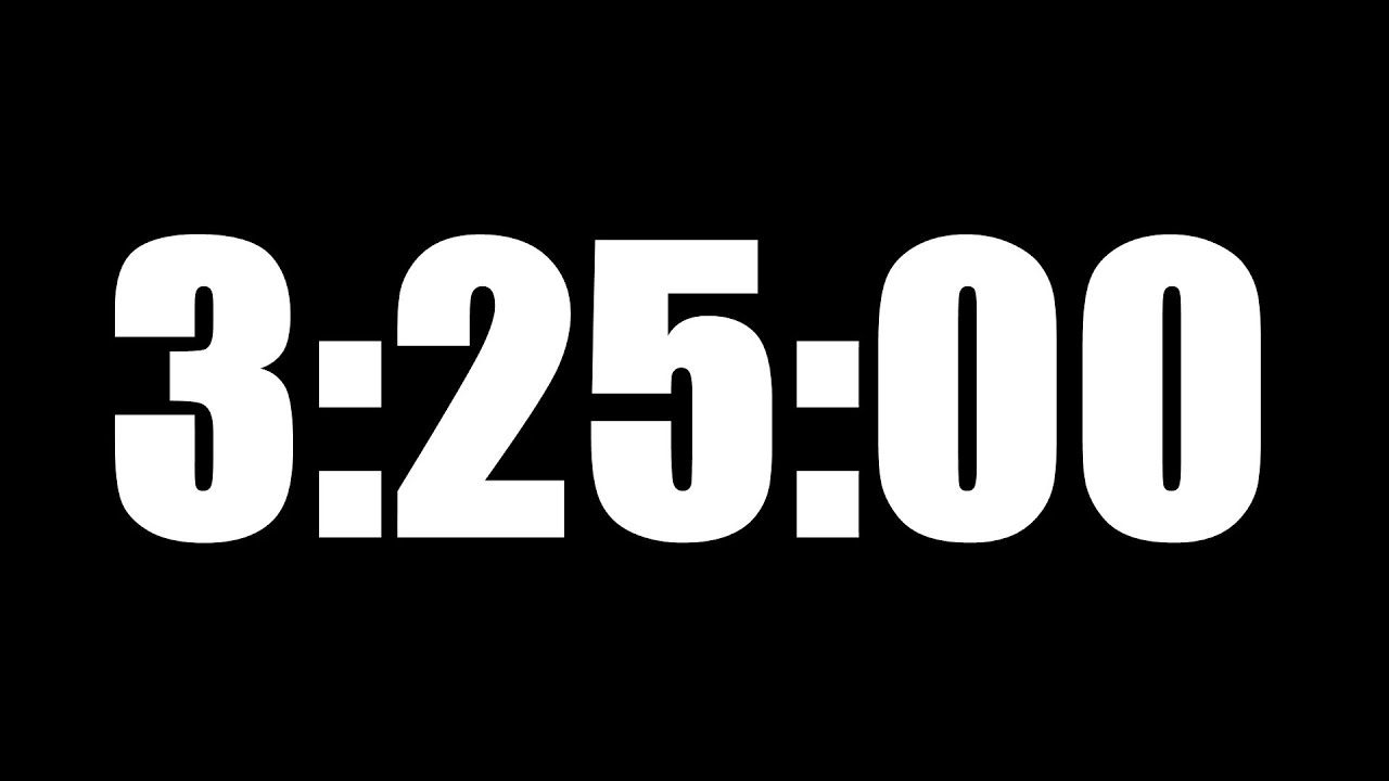 3 HOUR 25 MINUTE TIMER 205 MINUTE COUNTDOWN TIMER LOUD ALARM 
