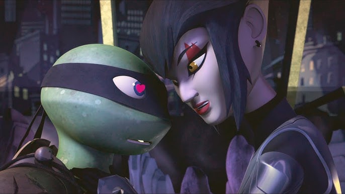 Tmnt Karai E Leo Se Beijando Leonardo And Karai Kiss By Wolfcute17 On