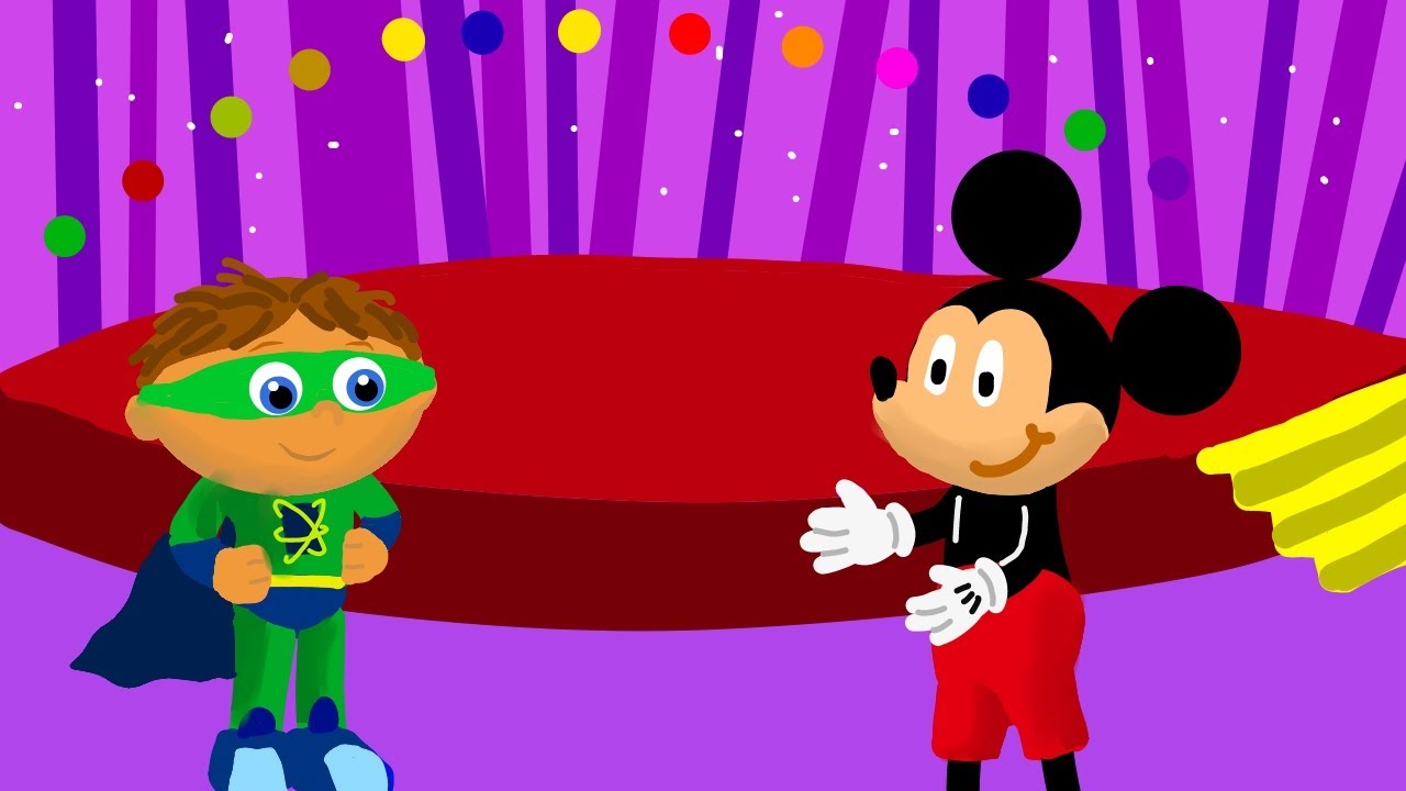 Mickey Art Performance Preparation With Super Why | Doodle Art Story ...