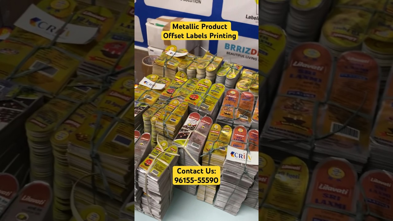 Metallic Product Offset Labels Printing! #metalliclabel #labelprint ...