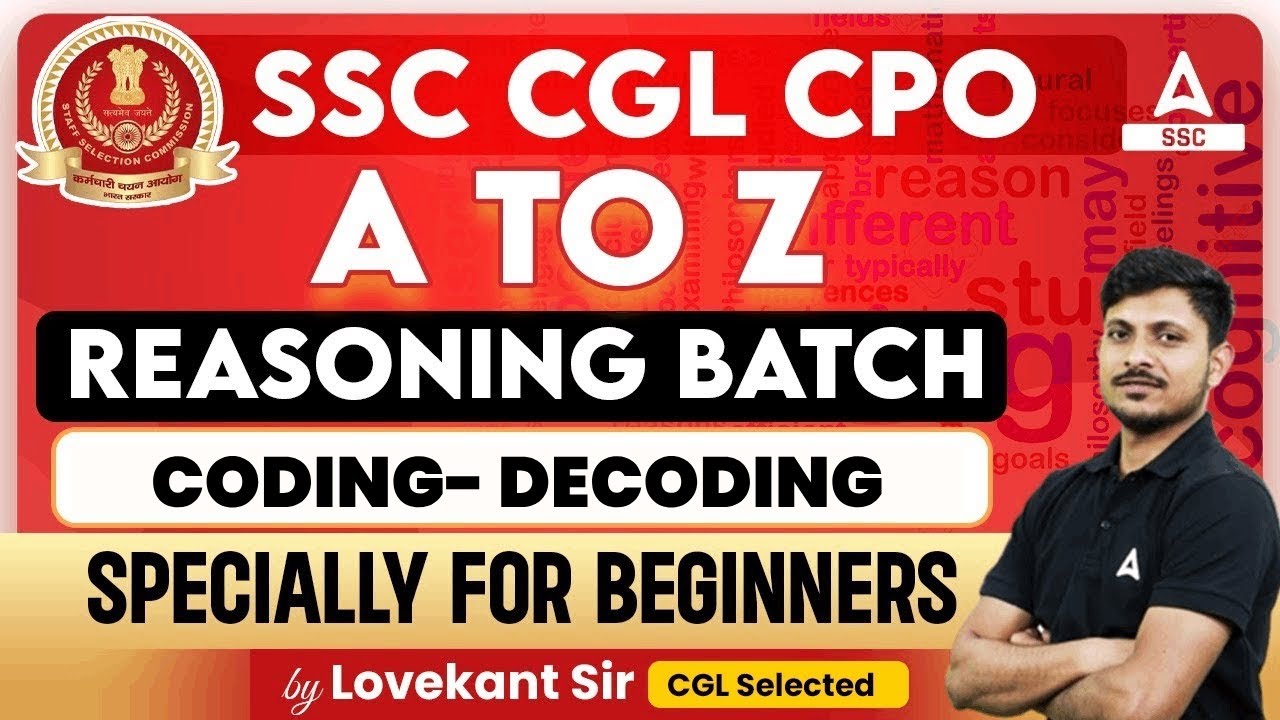 SSC CGL / CPO 2023 | Reasoning Coding- Decoding | by Lovekant Sir - YouTube