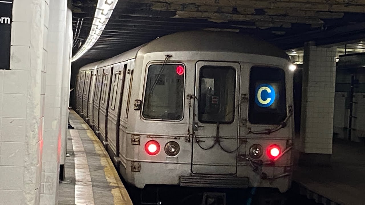 R46 C train To Euclid Avenue Leaving Franklin Avenue Station. - YouTube