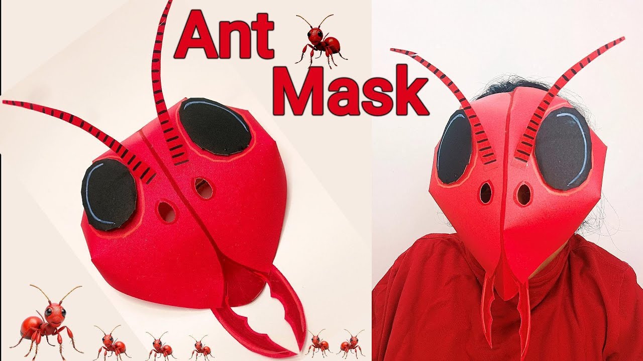 ant mask making with paper | ant mask craft | insect mask making ...