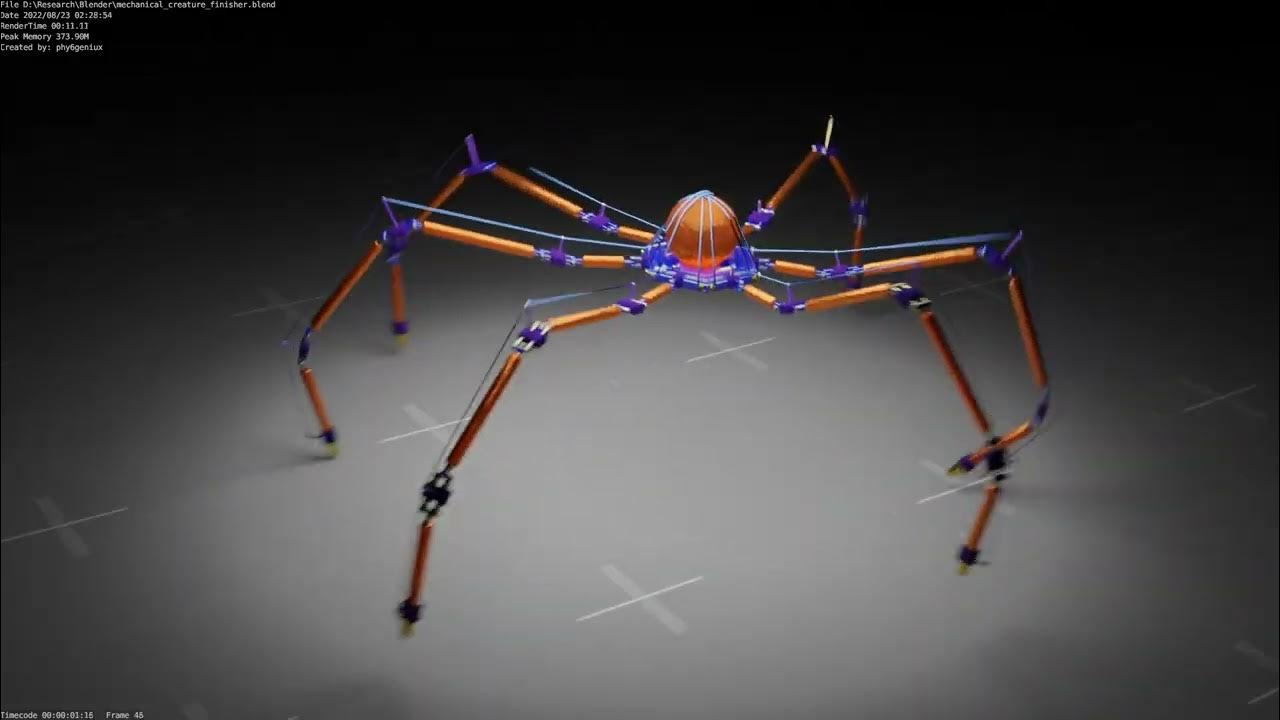 Six-legged Robot - Blender Tutorial Creation - YouTube