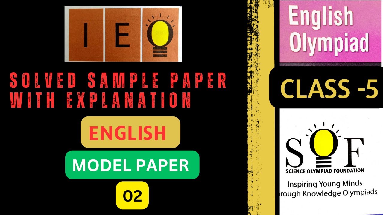 IEO Model Paper CLASS 5 International English Olympiad - YouTube