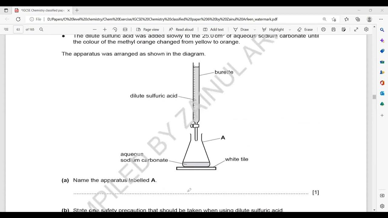 Acids Bases and Salts Question 1 Alternate to practicals IGCSE Chemistry - YouTube