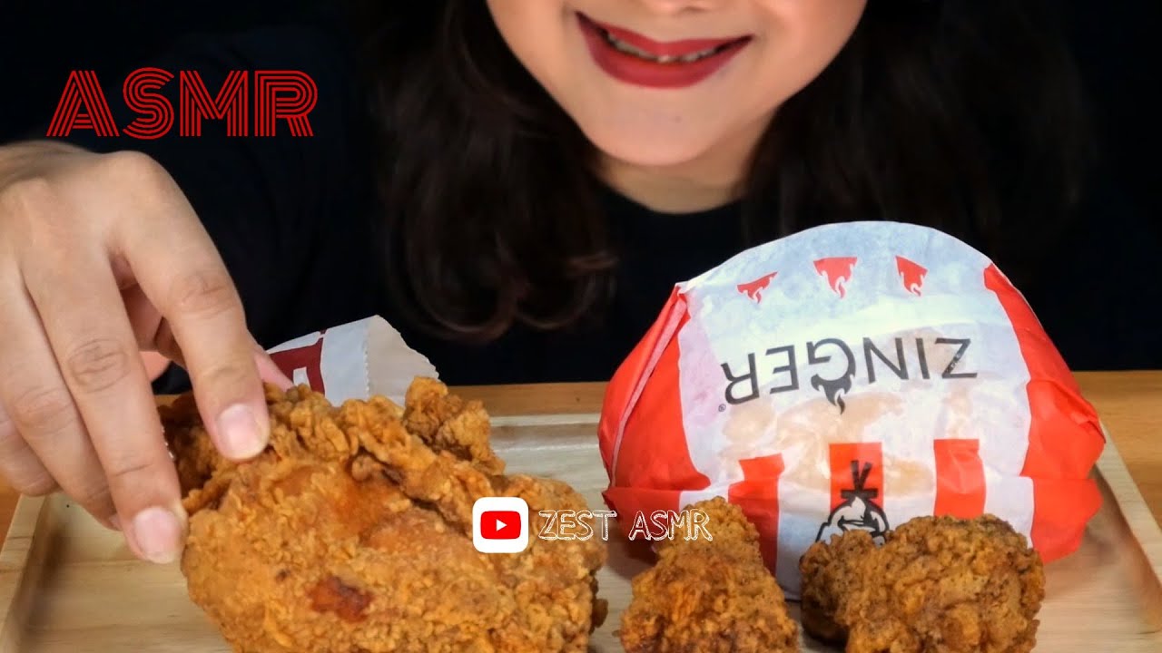 ASMR EATING KFC FRIED CHICKEN , CHICKEN BURGER,FRIES MUKBANG NO TALKING ...