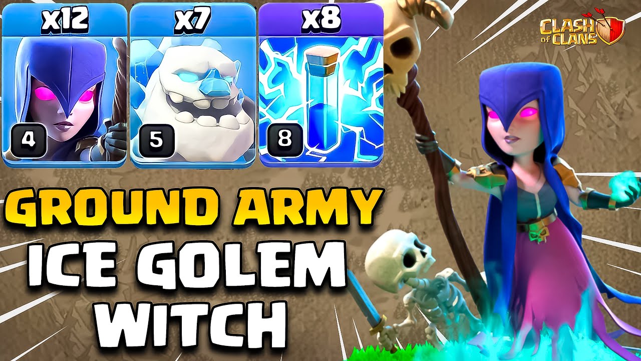 Th12 Ground Attack | Zap Witch | Th12 Attack Strategies In CoC - YouTube