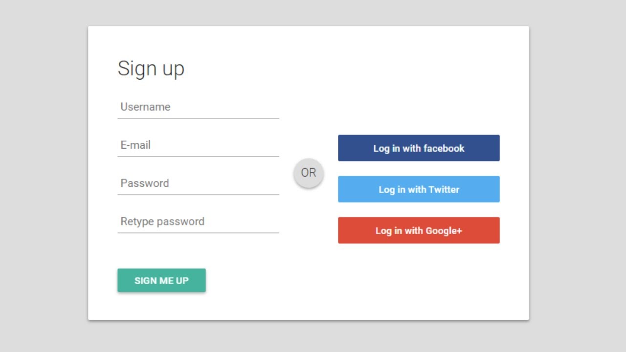 How to Create Responsive Registration Form in HTML & CSS #signup # ...