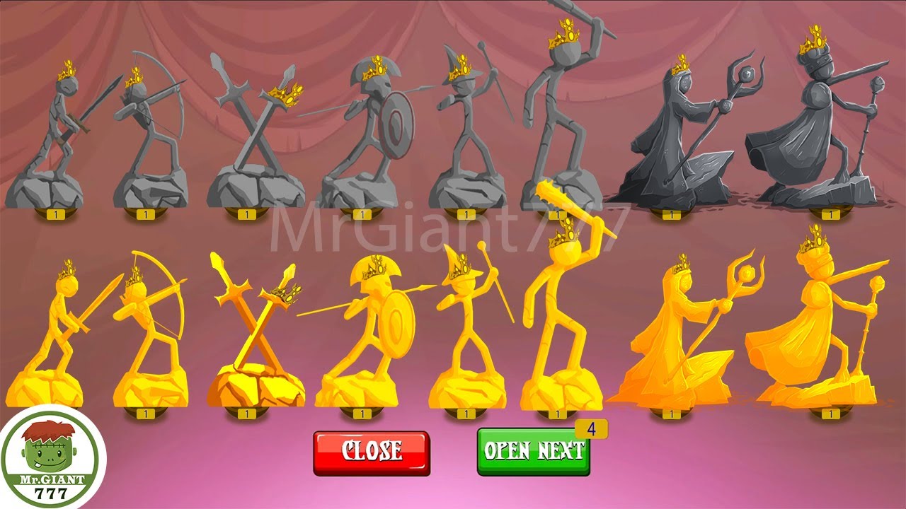 UNLOCK ALL GOLDEN STATUE SWORDWRATH, ARCHER, SPEARTON, SWORDS,… | Stick ...