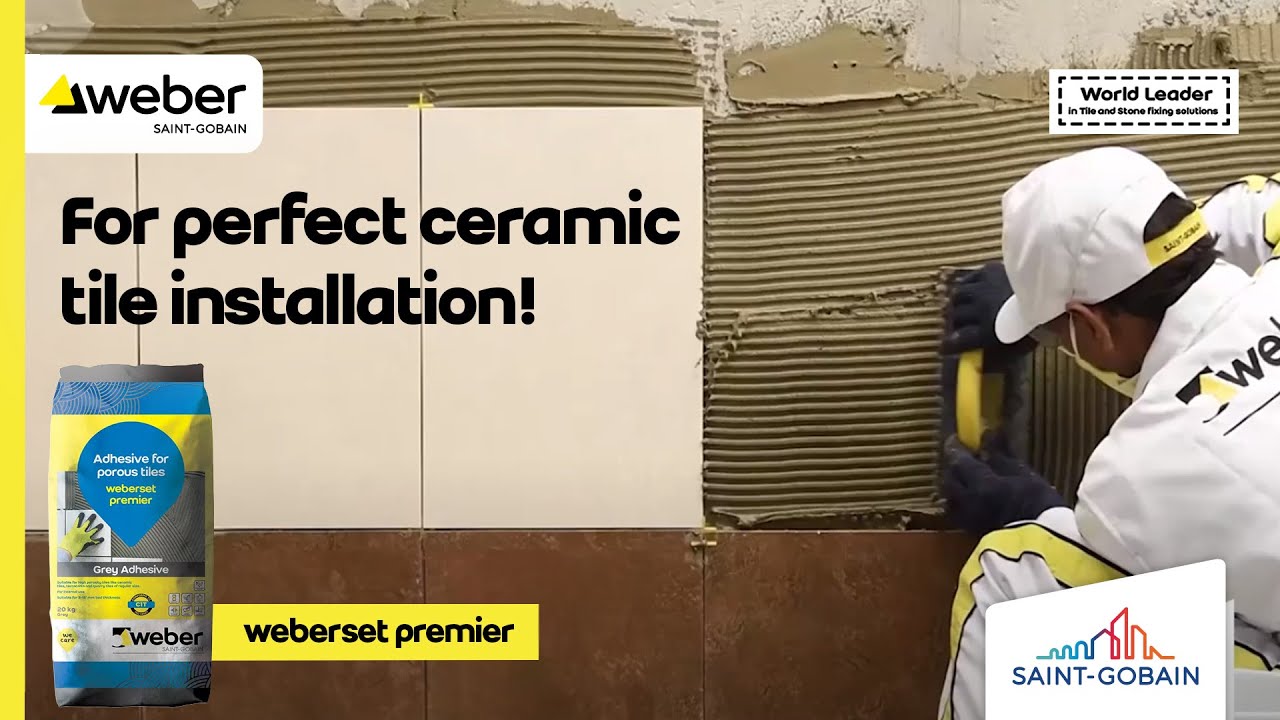 Best Ceramic Tile Adhesive | weberset premier - YouTube