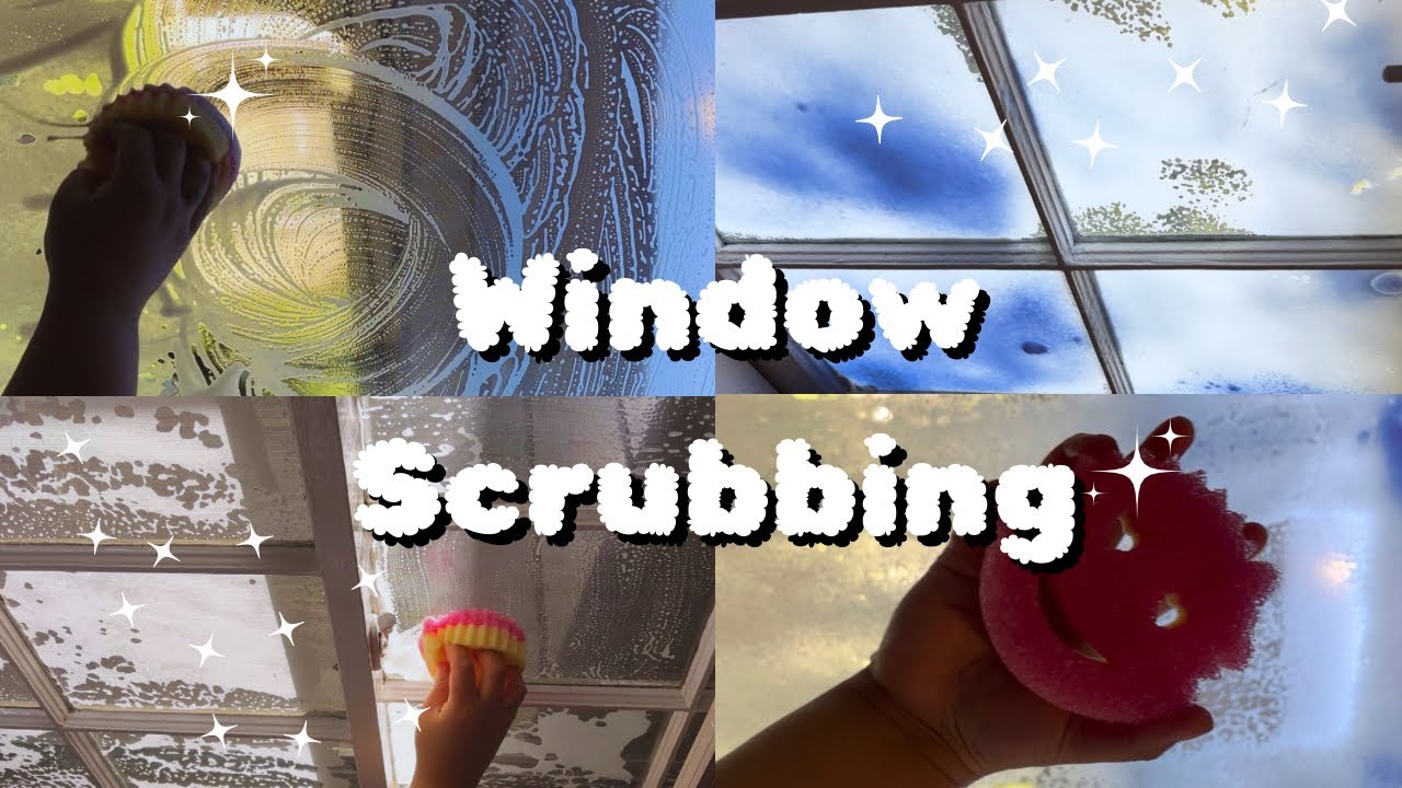 relaxing asmr window scrubbing - YouTube