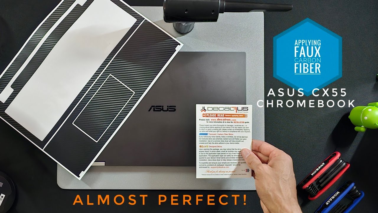 Asus CX55 Chromebook | Carbon Fiber Vinyl By DecalRUS: Application ...