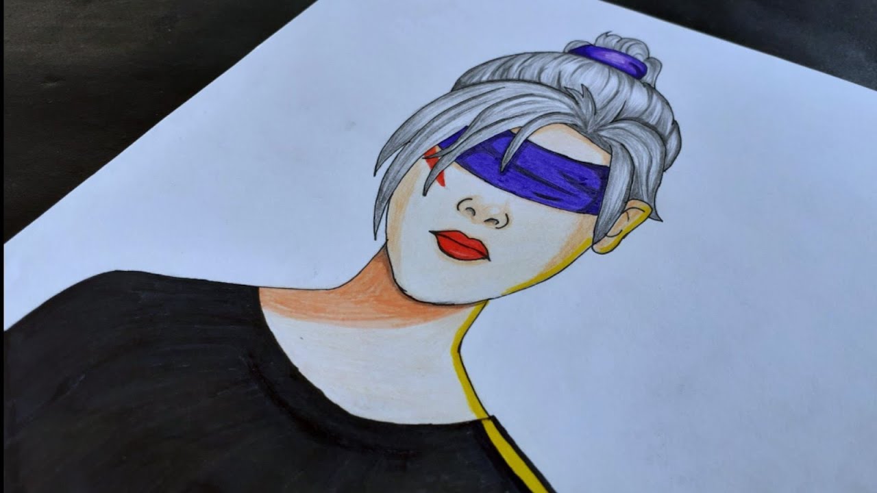 how to draw beautifulfree fire cute girl drawing : apelapato 999 ...