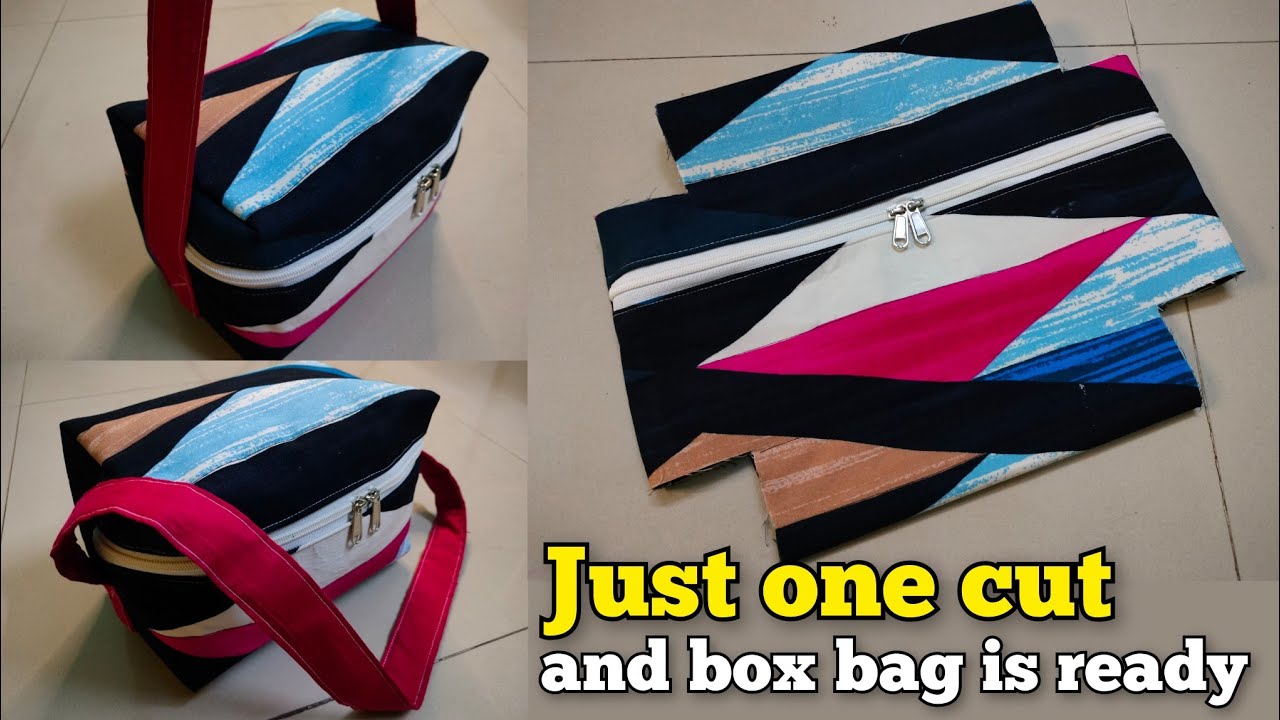 Super easy - Lunch box bag/ PICNIC BAG making at home/ handbag/ bag ...