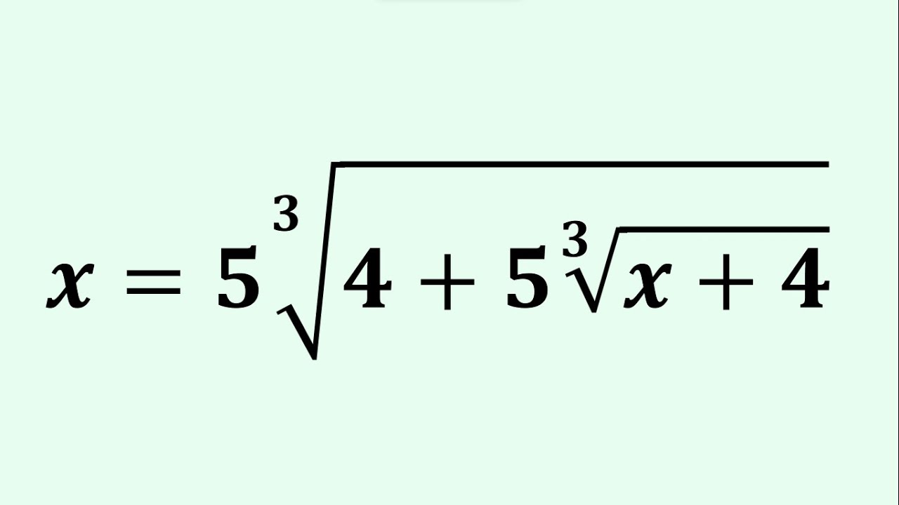 Radical Equation Excellence for Olympiad Preparation - YouTube