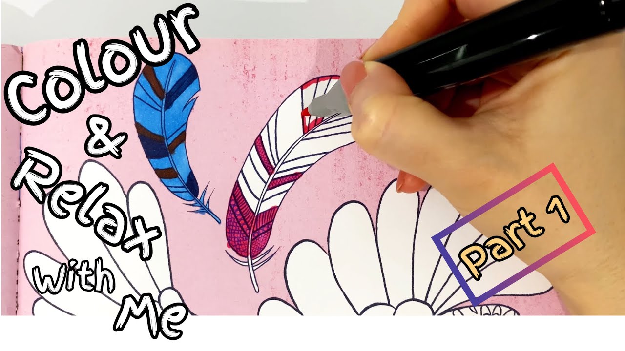 ASMR colouring | Satisfying and relaxing sounds | marker sound ...