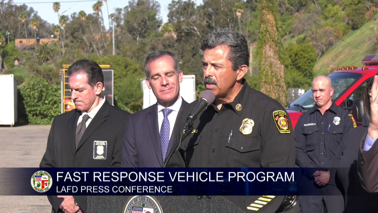 LAFD Fast Response Vehicle Press Conference - YouTube