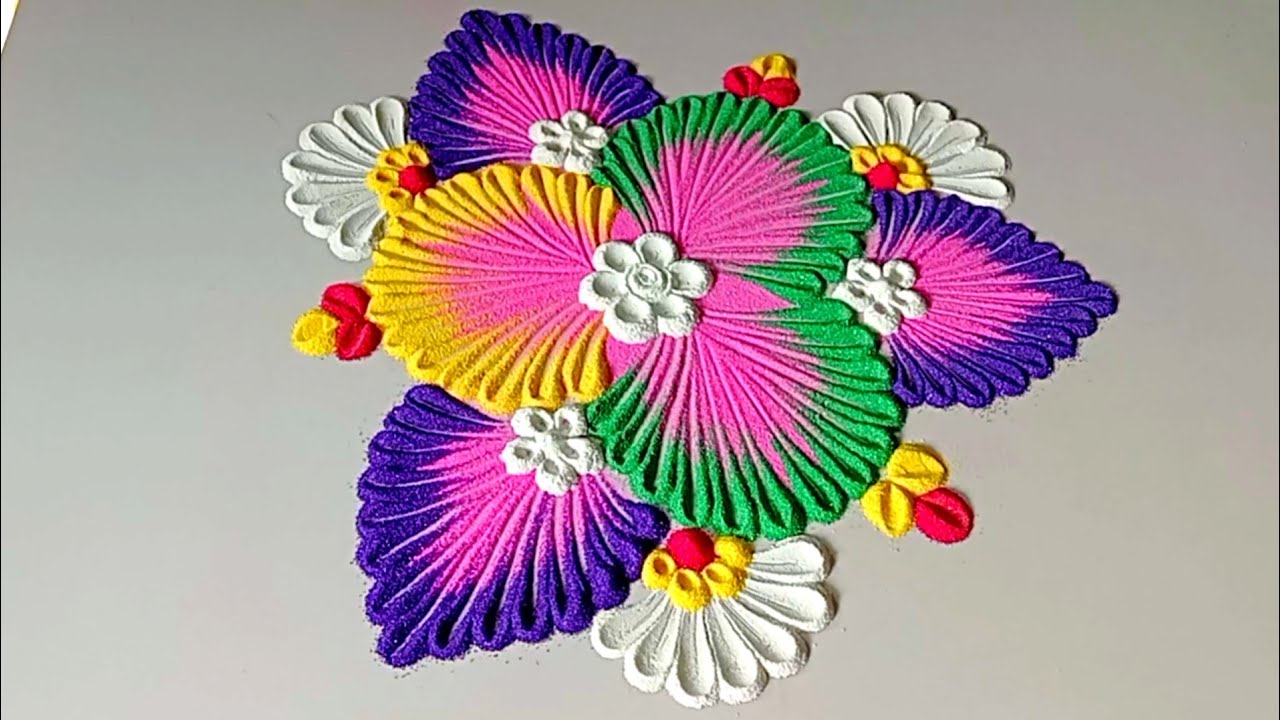 Super Excellent Rangoli ️ ️💐💐Trending Colourful Rangoli ️ ️💐💐Creative ...