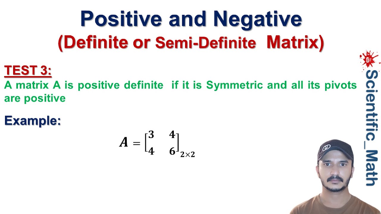 Test 3 Positive And Negative Definite Or Semi Definite Matrix With Test 3 Positive And Negative Definite Or Semi Definite Matrix With