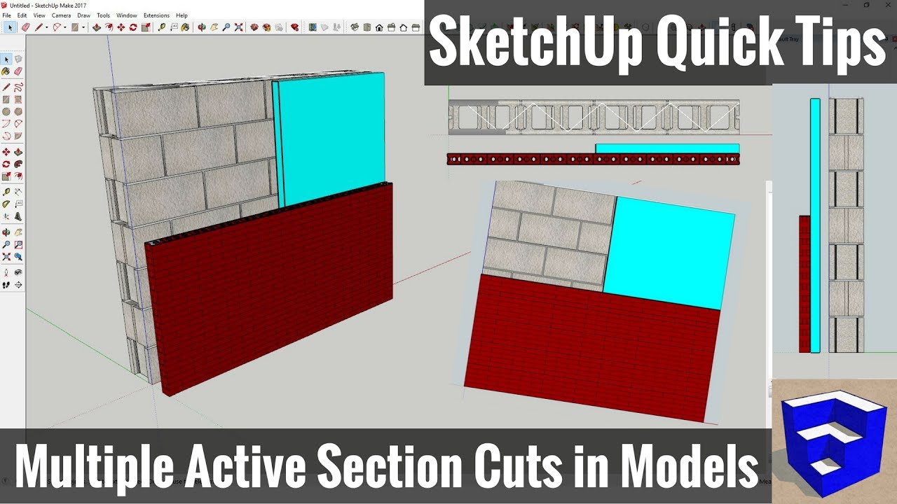 Using Multiple Section Cuts In Your SketchUp Model SketchUp Quick using-multiple-section-cuts-in-your-sketchup-model-sketchup-quick