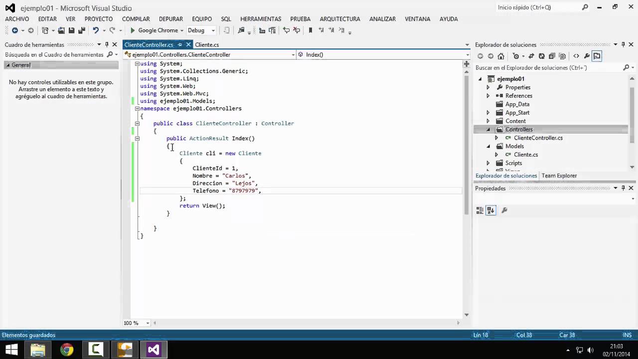 Desarrollo para Entorno Web - Visual Studio 2012 C# capitulo 01 - YouTube
