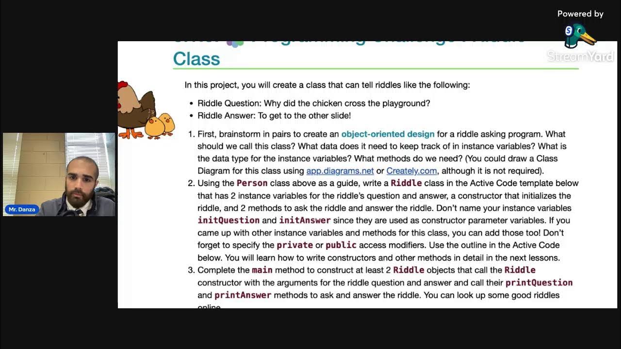 51 Anatomy Of A Java Class Part 1 Csawesome Apcsa Java Youtube