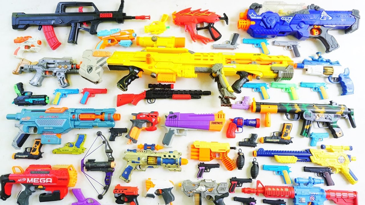 WOW! UNBOXING LAGI M16 DESERT GUN RIFLEMACHINE GUN NERF SNIPER RIFLE ...