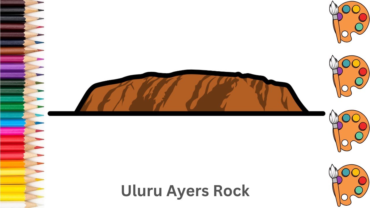 Uluru Ayers Rock - Sketch Art and Paint | Step by step tutorial ...