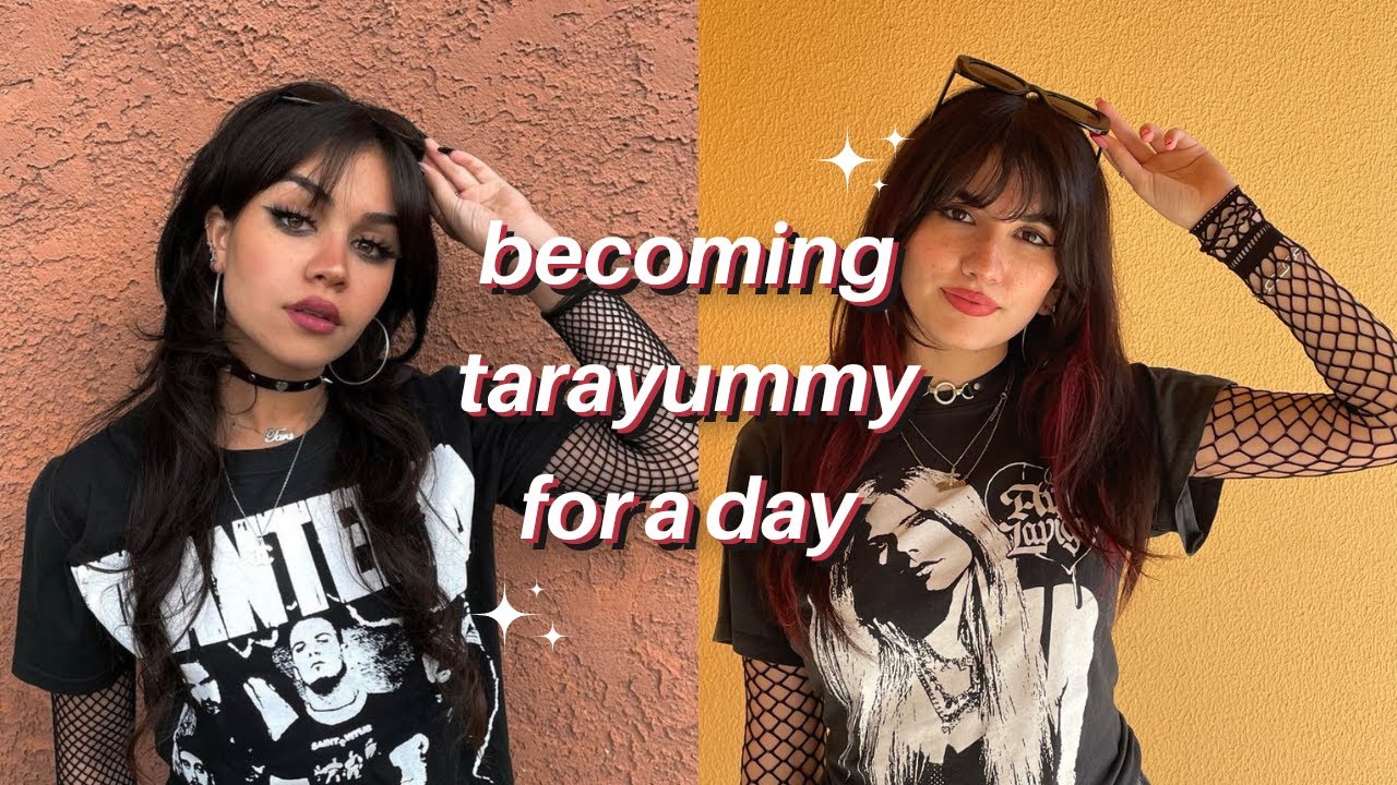 BECOMING TARAYUMMY FOR A DAY | Makeup, Outfits & Pictures 🖤 - YouTube