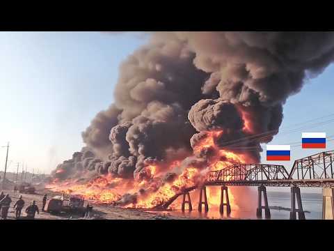 25 Eylül! Kırım Köprüsü'nü geçerken 350 Rus tankı ve askeri imha edildi.