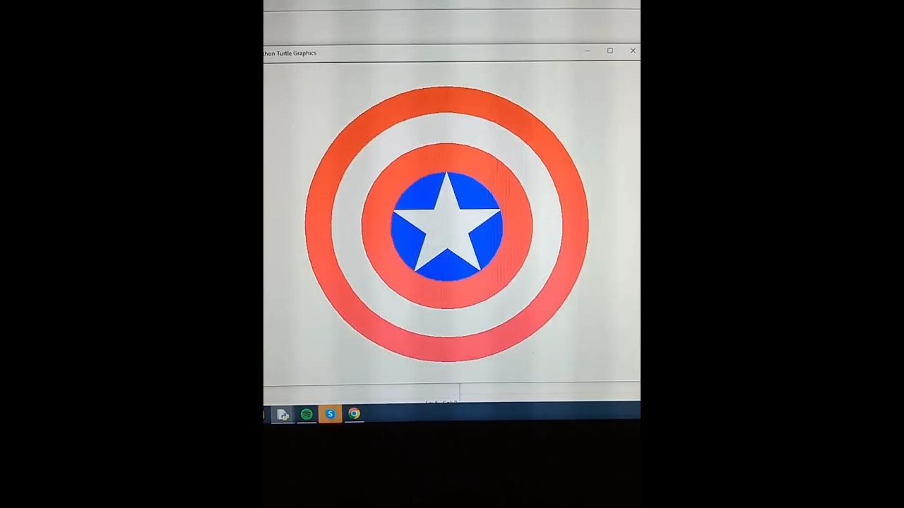 How To Draw Captain America Shield Shorts Python Program Captainamerica Shield Vikram