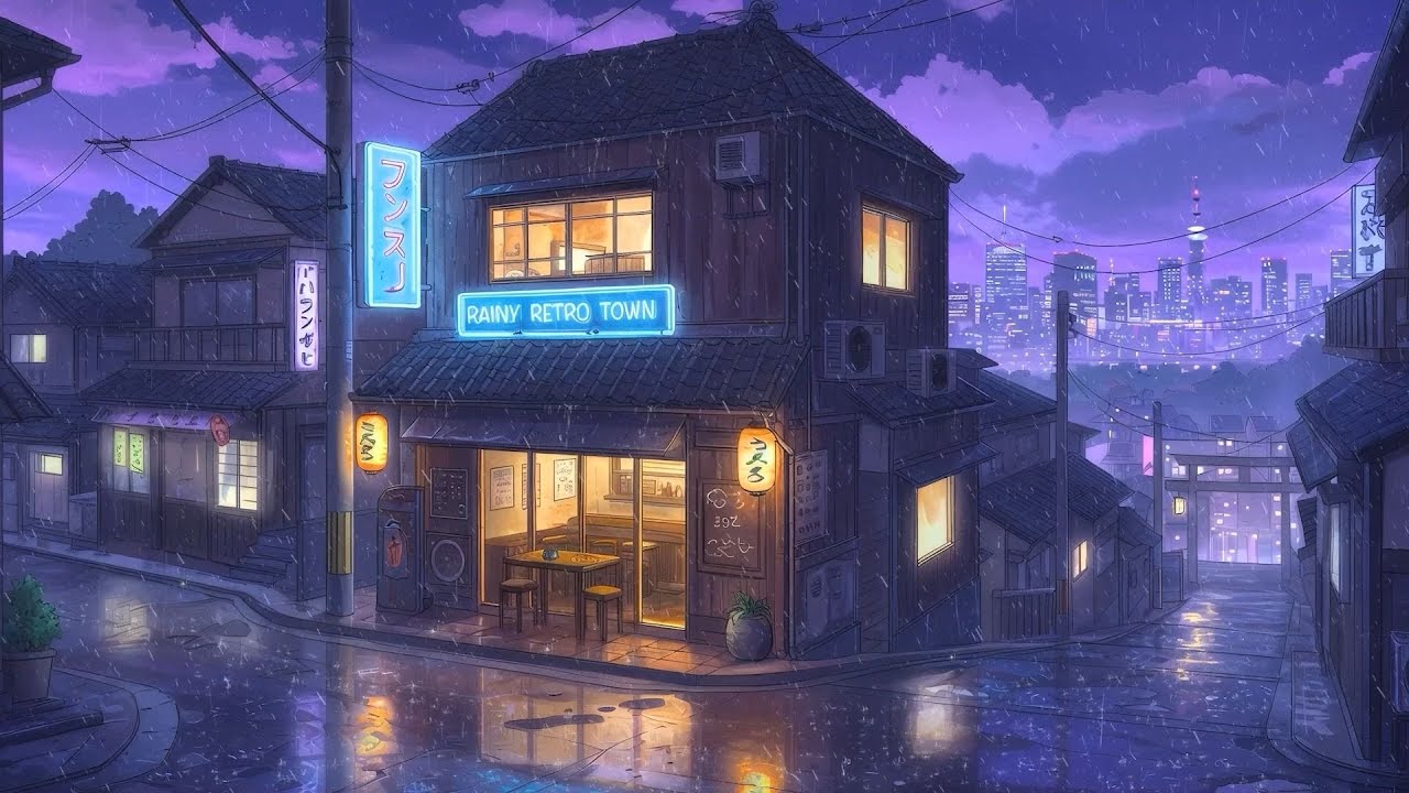 Retro Lofi Hip Hop Rain Mix 🌧️ Nostalgic Vibes from 80s & 90s Japan ...