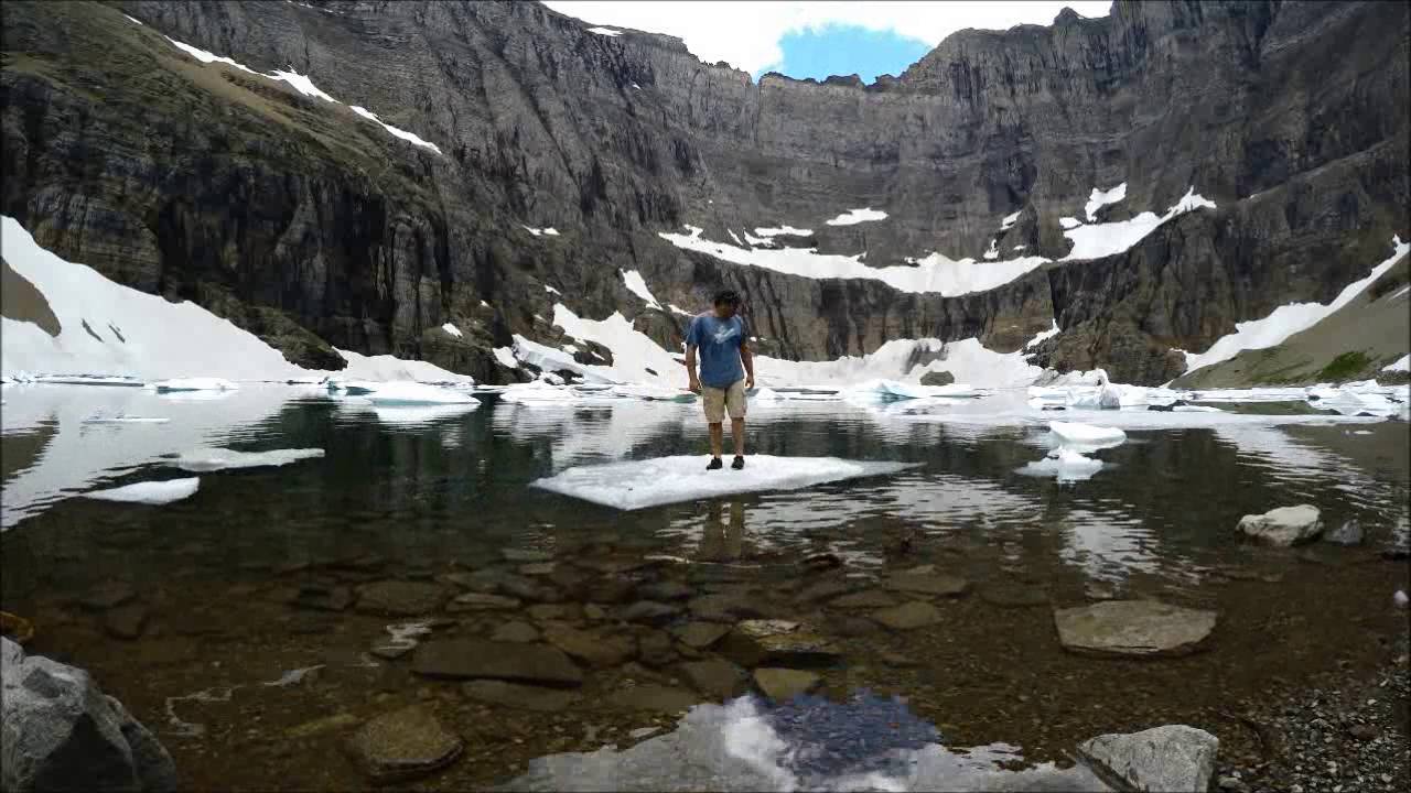 Iceberg Surfing on Iceberg Lake Glacier NP - YouTube