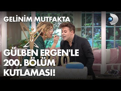 Fatih Ürek, 200. Bölüm pastasını Gülben Ergen'le birlikte kesti! Gelinim Mutfakta 200. Bölüm