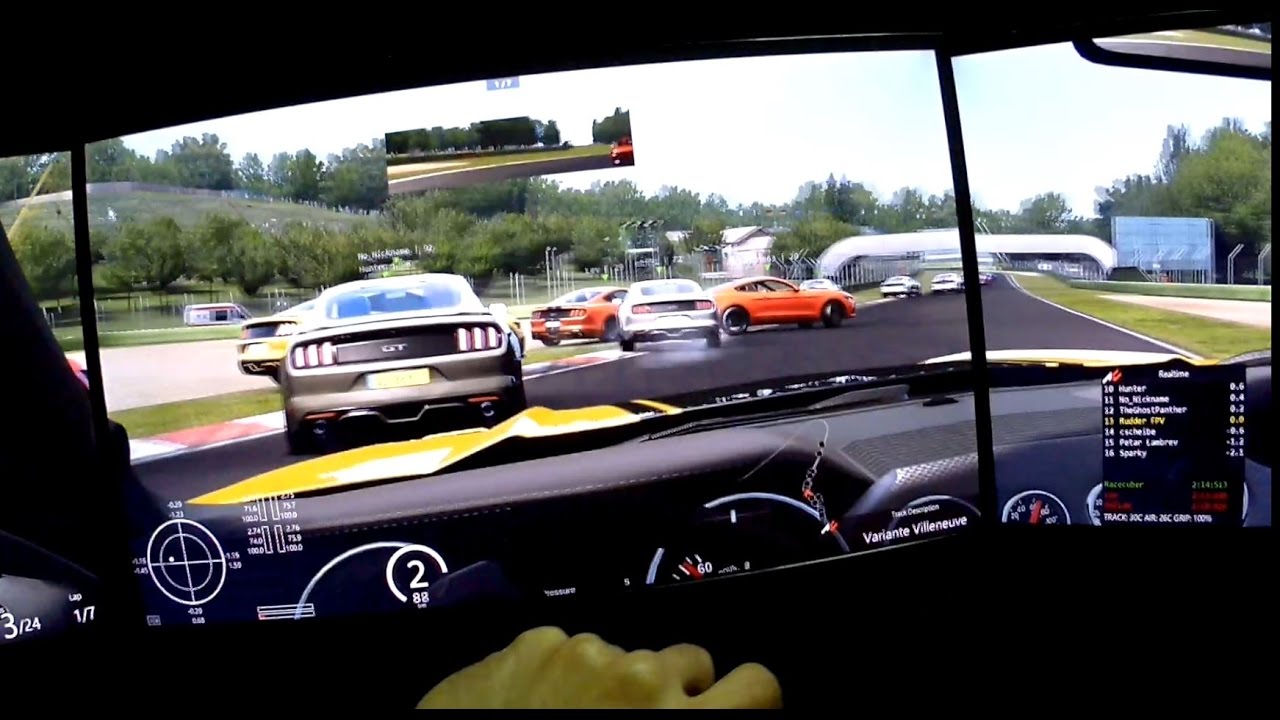 Assetto Corsa Helmet cam[FPV] Multiplayer Ford mustang 2015 at Imola ...