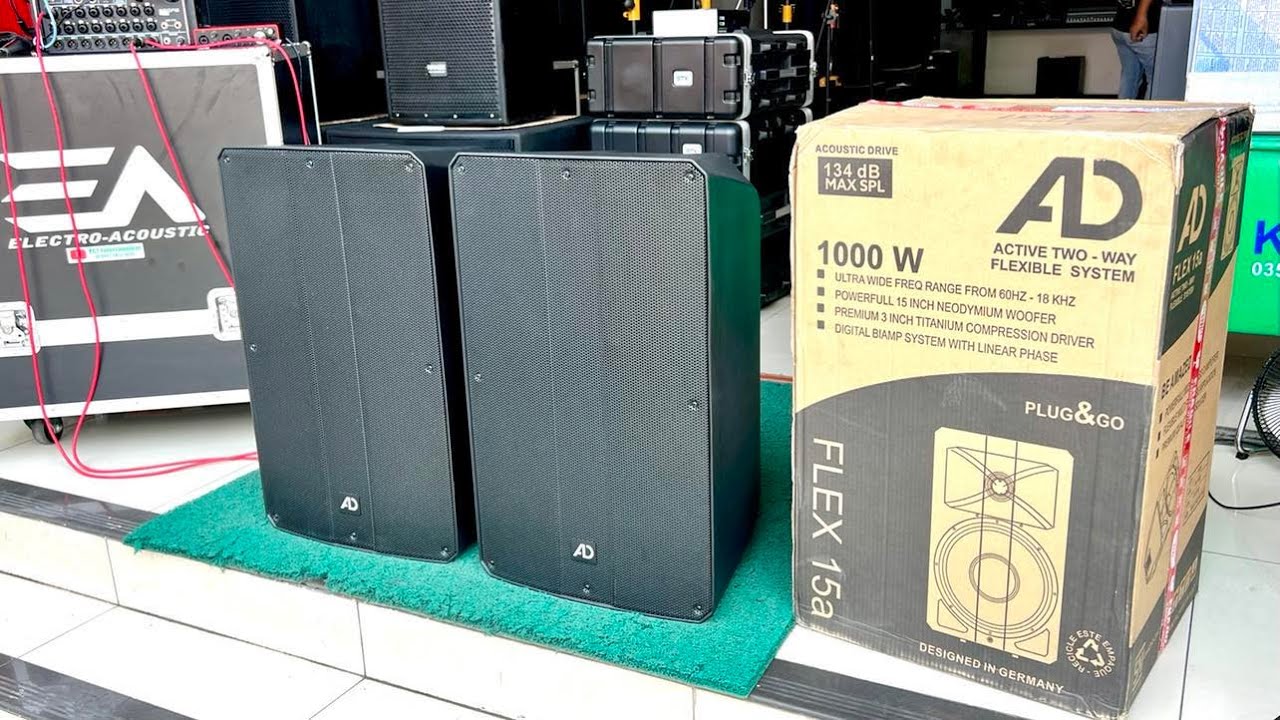 Speaker Aktif 15inc AD FLEX 15A 1000W sudah FIR PHASE - YouTube