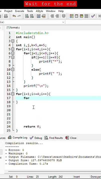 Lets Make W Pattern In C Language Shorts Clanguage Yearofyou Coding Python Youtube 