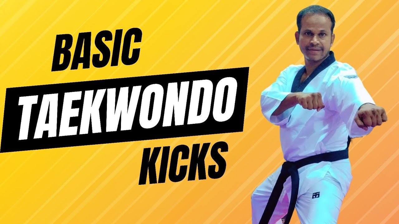 TAEKWONDO Basic Kicks! Front Kick (Snap Kick) Roundhouse Kick. - YouTube