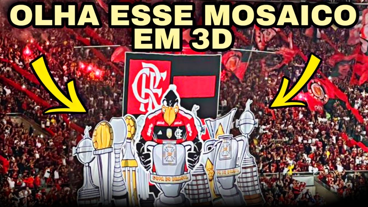 MOSAICO EM 3D DA TORCIDA DO FLAMENGO CONTRA O ATHLETICO PARAENSE - YouTube