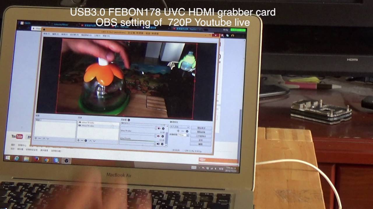 How to live stream HDMI on Youtube live 720p with OBS - YouTube