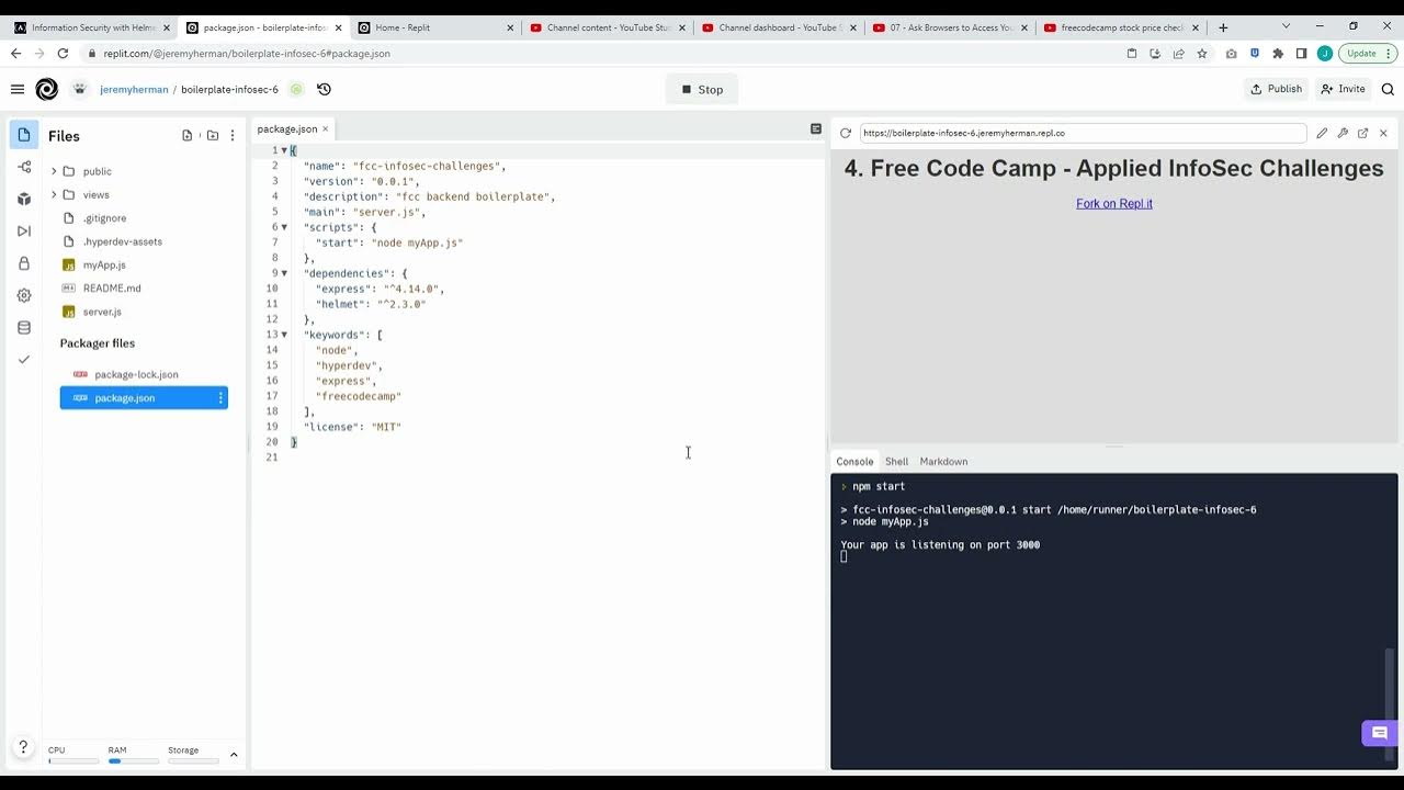 Information Security Certification freeCodeCamp org Parts 4-6 - YouTube