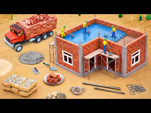DIY Mini Tractor Delivers 1,000 Bricks To Build Fireproof Cement House |Construction Science Project