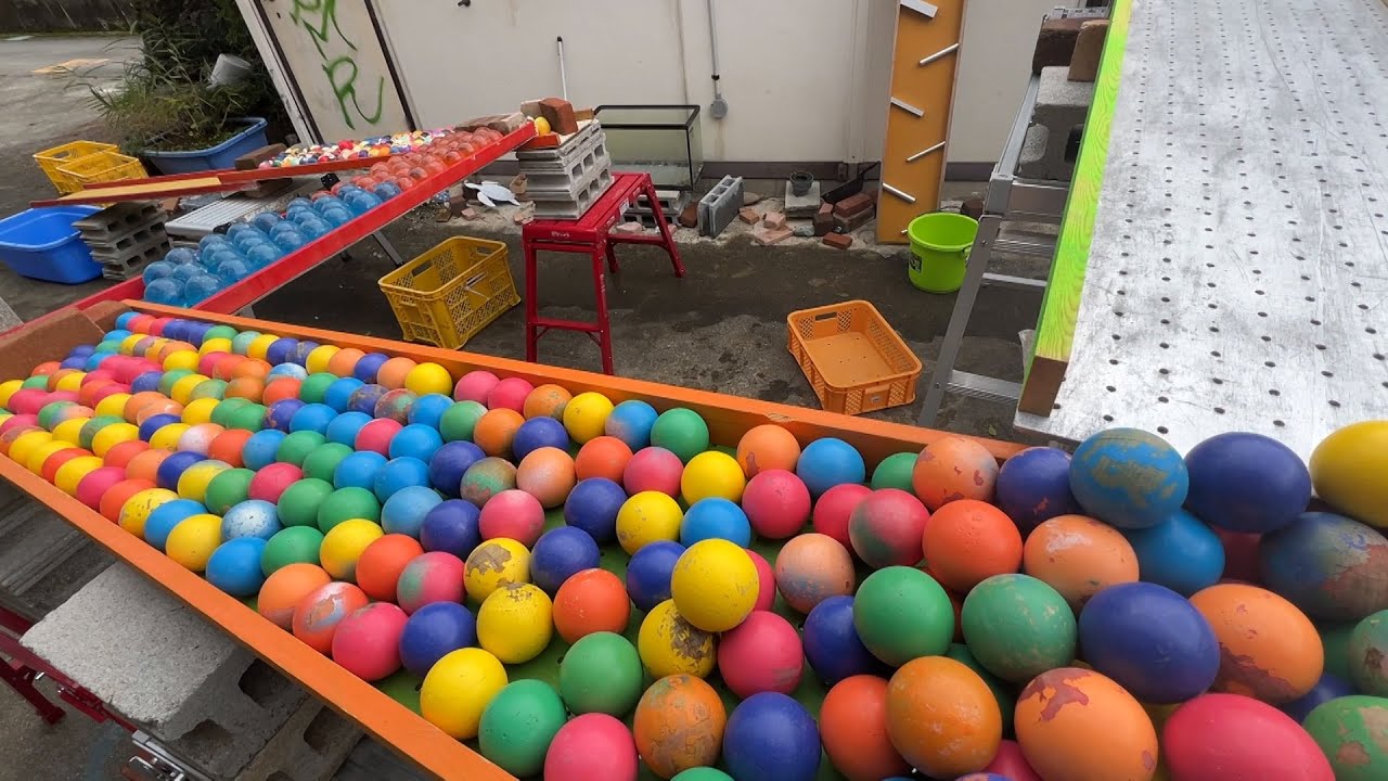 Marble Run☆Line up and roll marbles & collect and release billiard ...