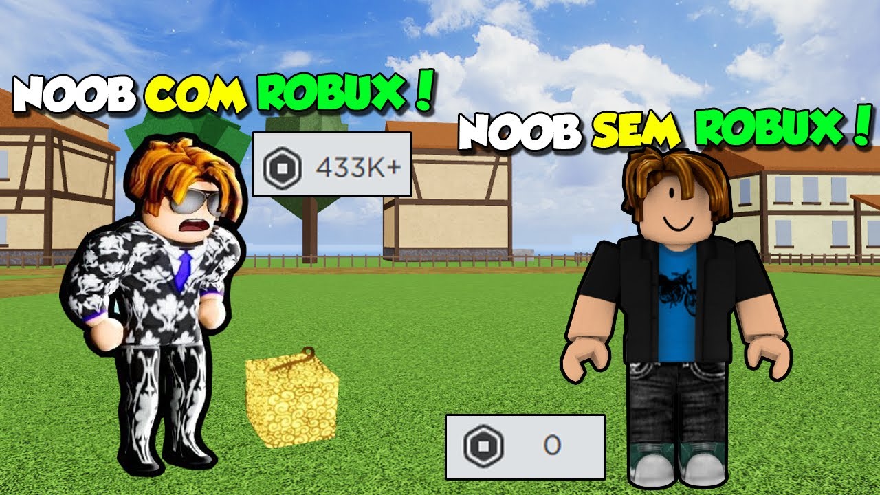 NOOB SEM ROBUX VS NOOB COM ROBUX NO BLOX FRUITS (Roblox) - YouTube