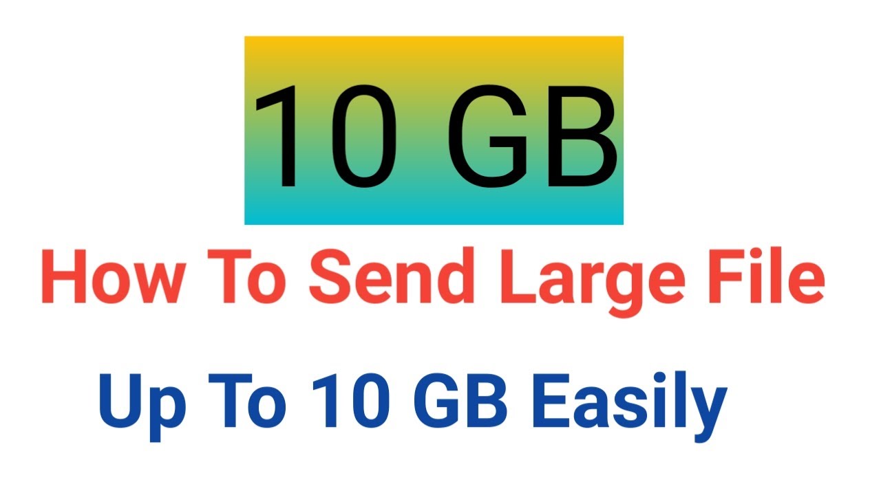 How to send large files up to 10 gb easily in tamil - YouTube