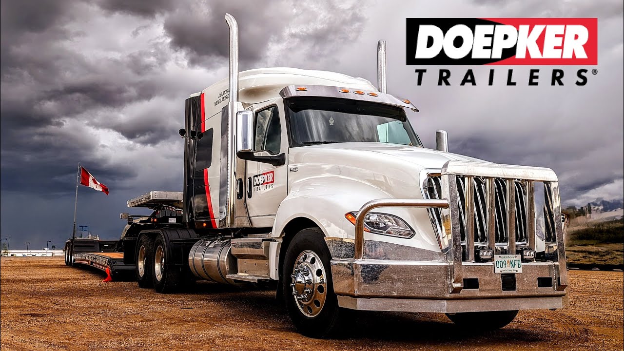 Doepker Heavy Haul - Lowbed RGN Ag Hauler - YouTube