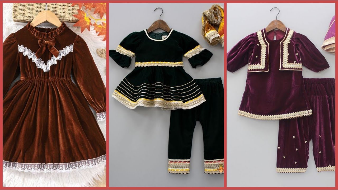 Top Trending Velvet Frock Design for Baby Girls/Latest Baby Girls ...