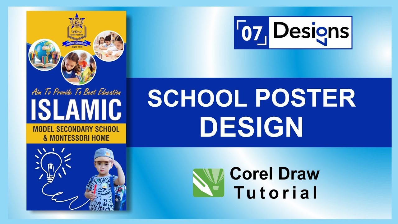How to Design School Poster In CorelDraw #coreldrawtutorial # ...
